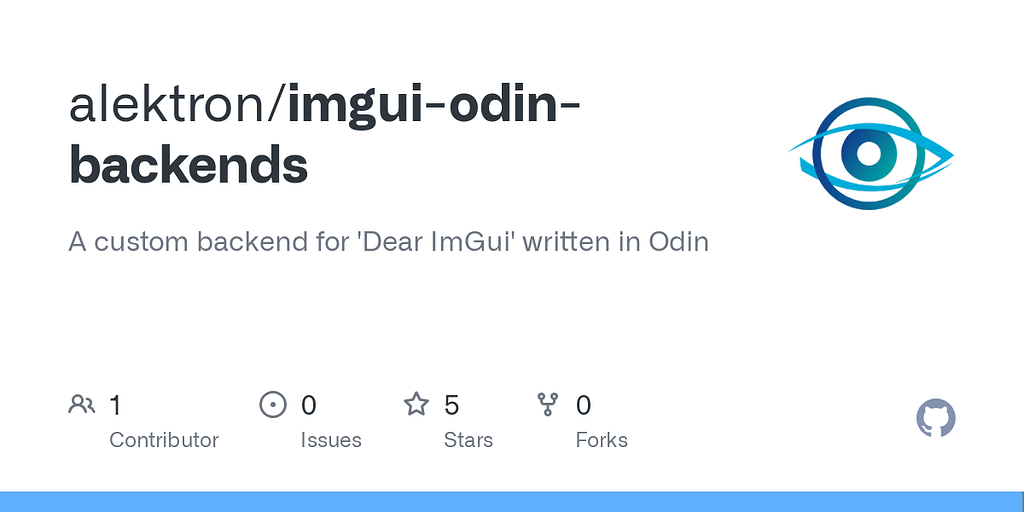 DearImgui backends - Showcase - Odin - Forum